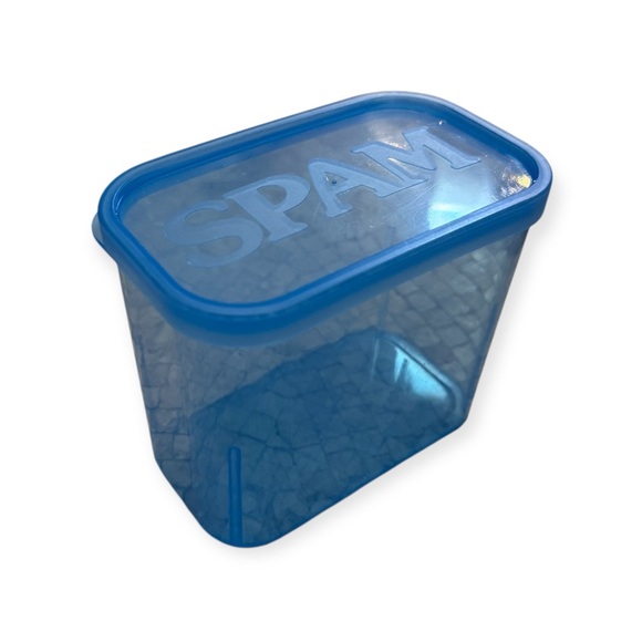 Other | Vintage Blue Spam Hormel Storage Keeper Container For ...